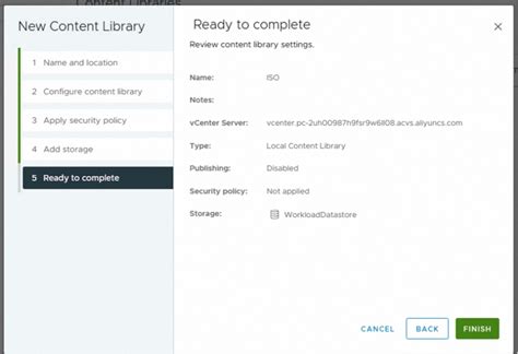 Upload An Iso Image File In The Vcenter Console Alibaba Cloud