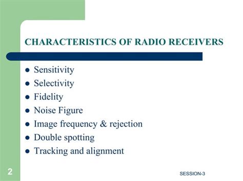 Radio Receiver Characteristics Pptx