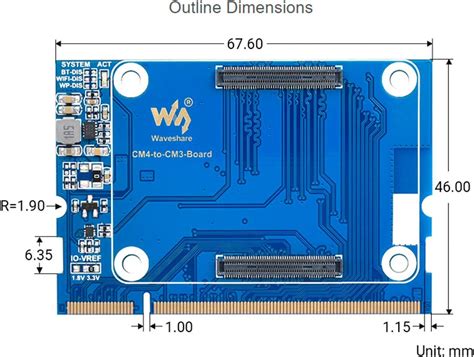 Waveshare Raspberry Pi Compute Module To Compute Module Adapter Based On Raspberry Pi CM
