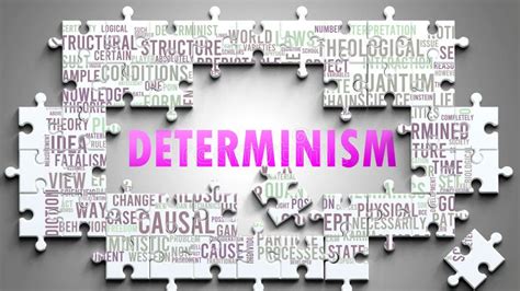 Determinism As A Complex Subject Related To Various Topics And Ideas On A Puzzle Stock Image