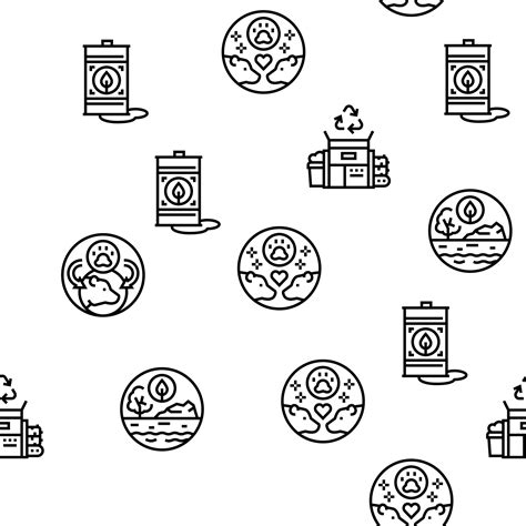 Ecology Protective Technology Vector Seamless Pattern 10142954 Vector