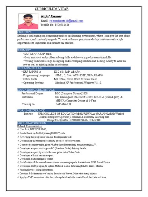 Rajat Kumar Sap Abap Pdf Information Technology Information