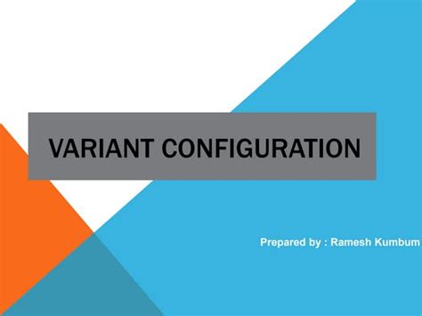 Sap Variant Configuration Pptx