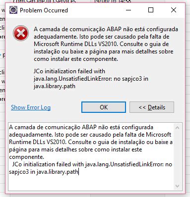 ABAP SAP AbapFox Aprenda ABAP Definitivamente JCo Initialization Failed With Java Lang