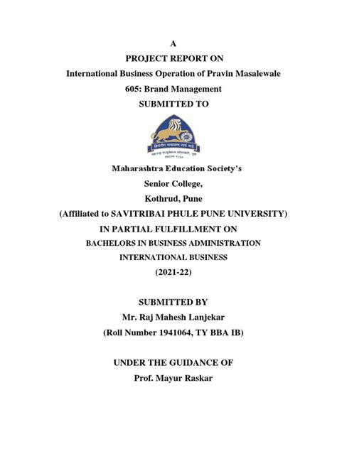 Summer Internship Final Report Pdf Bill Of Lading Cargo