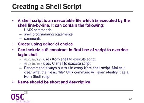 PPT Korn Shell Script Writing HPC PowerPoint Presentation Free Download ID