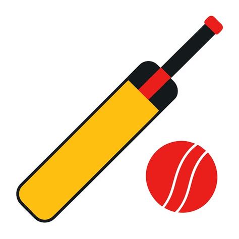 Premium Vector A Cricket Bat Ball And Background Made Of Stamp White