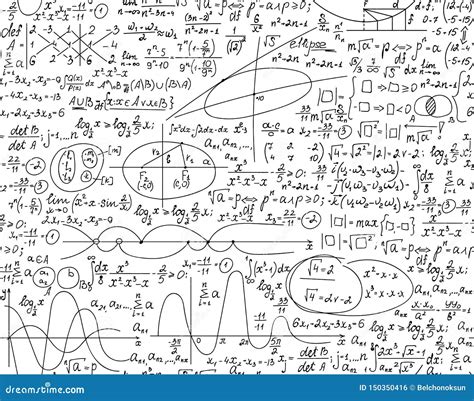 education math vector seamless pattern with mathematical and physics