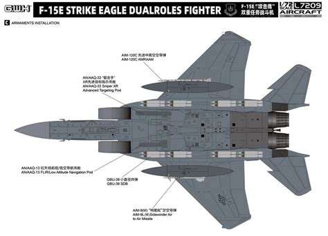 F 15e Strike Eagle With Targeting Pod By Great Wall Hobby