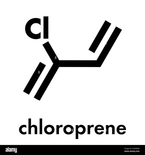 Chloroprene The Building Block Of Polychloroprene Synthetic Rubber Skeletal Formula Stock