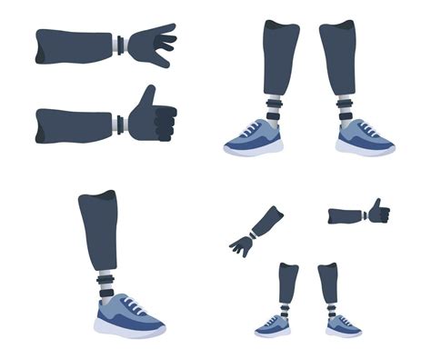 Set Of Illustrations Of Prosthetic Limbs 31614223 Vector Art At Vecteezy