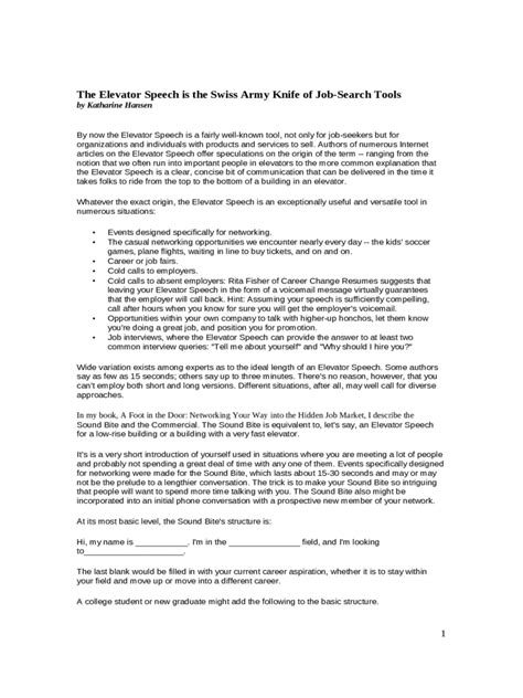 Elevator Pitch Examples 4 Free Templates In Pdf Word Excel Download