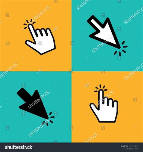 Pointer Cursor Icons Web Arrows Cursors Stock Vector Royalty Free Shutterstock