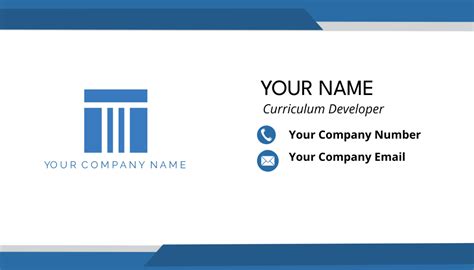 Free Curriculum Developer Business Card Template To Edit Online