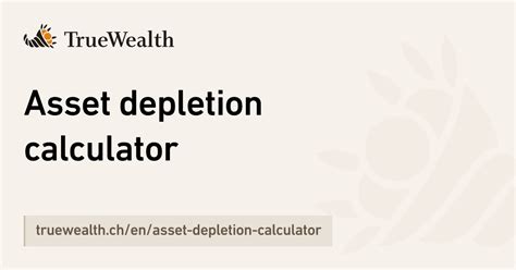 Asset Depletion Calculator
