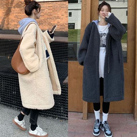 ♥당일 출고♥ 양털 뽀글이 롱코트 점퍼 여성 여자 잠바 자켓 패딩 Up 에이블리