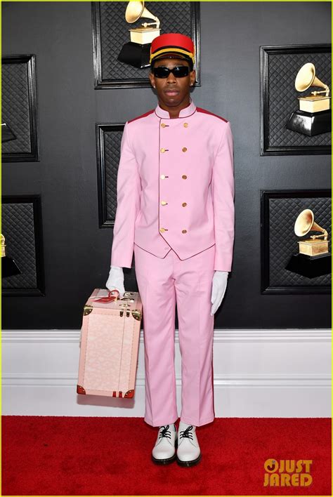Tyler The Creator Wears Pink Bellhop Outfit To Grammys 2020 Photo