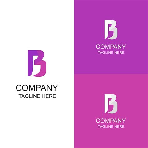 логотип B вектор для бизнеса Премиум векторы