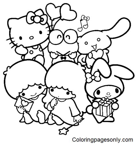 Dibujos De Sanrio Para Imprimir Y Pintar Dibujos Cute Para Imprimir