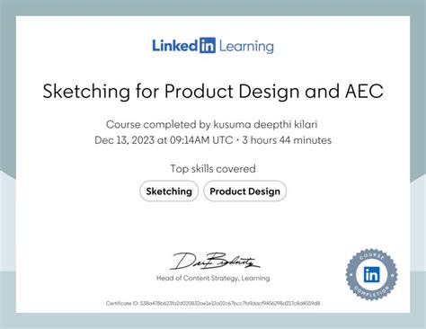 kusuma deepthi kilari on linkedin certificate of completion
