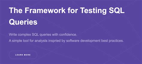 Sql Testing Framework