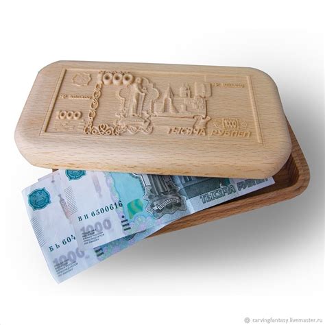 Деревянная резная шкатулка для денег, купюрница купить в интернет ...