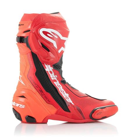 Alpinestars Supertech R Vented Boots Red Fluo Motostorm En