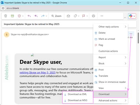 How To Save Outlook Email As File Html Or Word Document