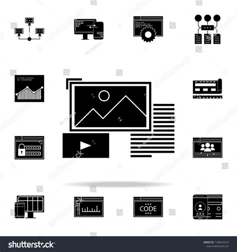 Unstructured Data Icon Web Development Icons Stock Vector Royalty Free 1186533523