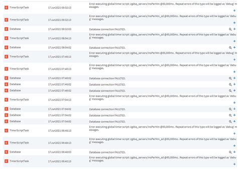 Why The Database Connection Would Be Faulted Periodically Ignition