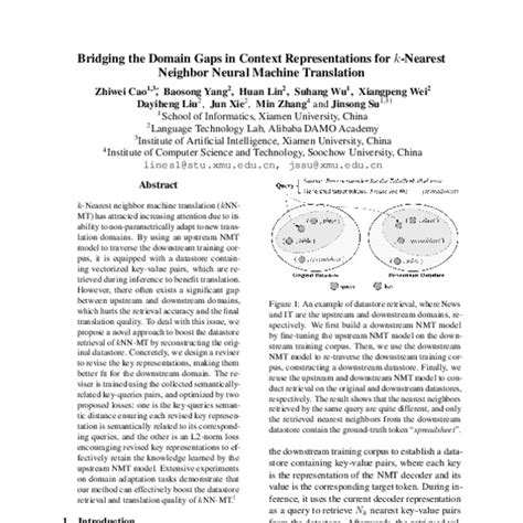 bridging the domain gaps in context representations for k nearest