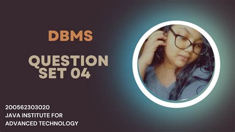 Database Management System Question Set 04 Youtube