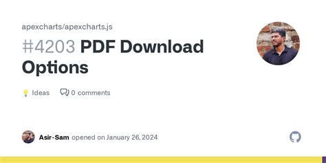 Pdf Download Options · Apexcharts Apexchartsjs · Discussion 4203 · Github
