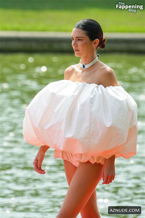 Kendall Jenner Sizzles In Sexy White Dress At Paris Fashion Week Aznude