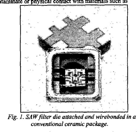Figure 1 From Chip Scale Packaging Techniques For Rf Saw Devices Semantic Scholar