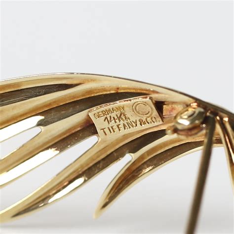 【vintage】tiffanyandco 14k Gold Feather Brooch Made In Germany すべての商品