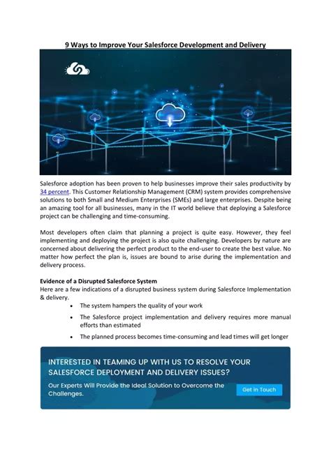 Ppt 9 Ways To Improve Your Salesforce Development And Delivery