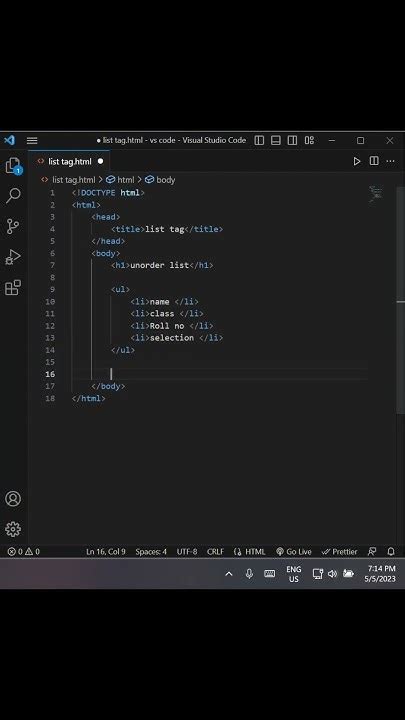 How To Use List Tag In Html Learnbyshyam Html Html5 Youtube