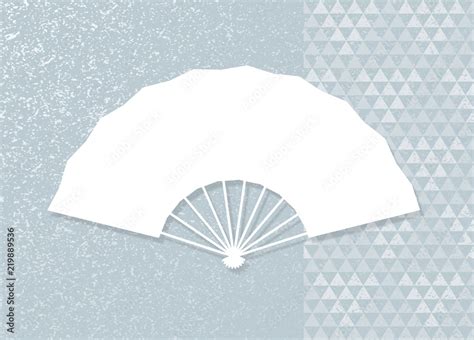 Image vectorielle Stock 鱗文様と扇 和風の背景素材 Adobe Stock