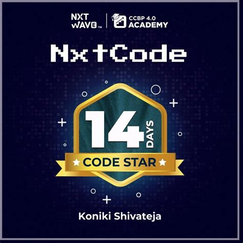 Shiva Koniki On Linkedin Coder Nxtwave 21dayscodingchallenge