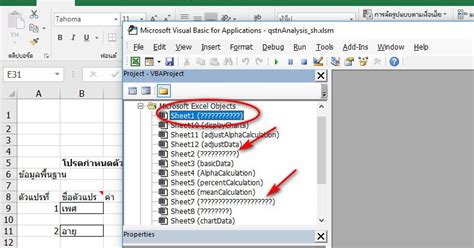 excel vba explorer ชื่อแผ่นงาน sheet อ่านไม่ออก