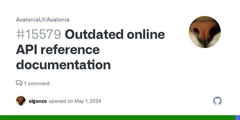 Outdated Online Api Reference Documentation · Issue 15579 · Avaloniaui