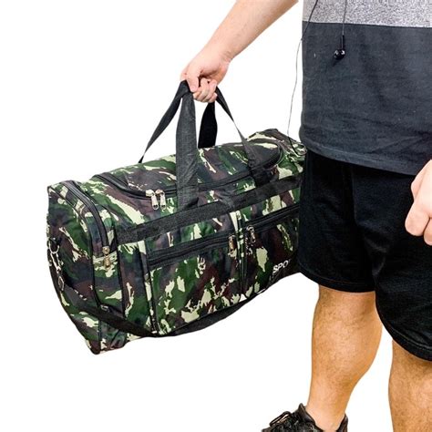 Mala De Viagem Militar Camuflada Camping Sport 80 Lts Bolsa Dobrável
