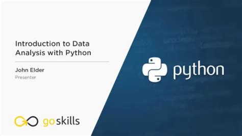 Introduction To Data Analysis With Python Goskills