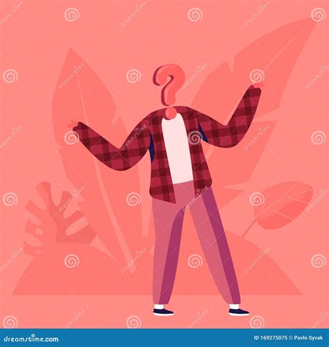 Hypocrisy And Identity Concept Unrecognizable Anonymous Person With Question Mark Instead Of