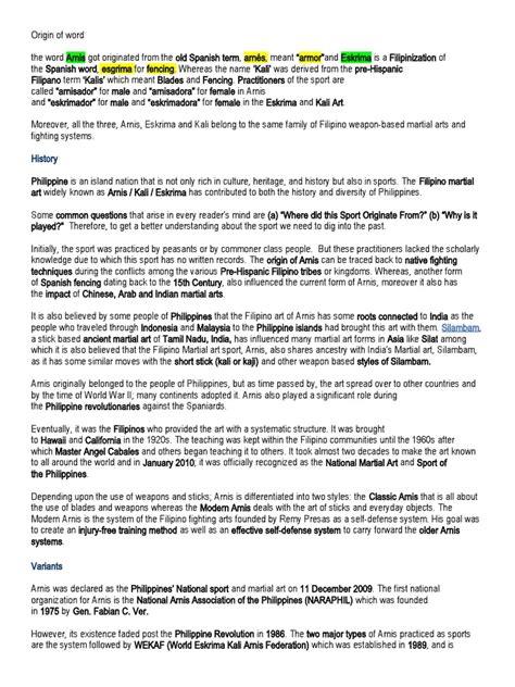 Pe2 Module 1 Pdf Combat Sports