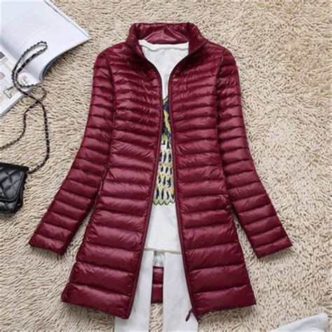 Осенне зимний ультра легкий пуховик для женщин ветрозащитный Теплый Женский светильник