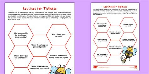 Managing My Class Tidy Classroom Activity Twinkl
