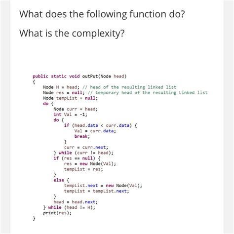 Solved What Does The Following Function Dowhat Is The