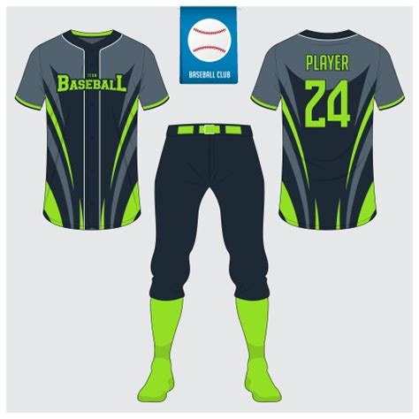Baseball Uniform Mockup Template Design Royalty Free Vector